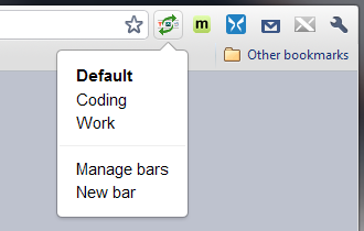 Multiple Bookmarks Bars in Chrome